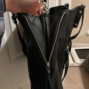 Black Rivet | Bags | Black Rivet Black Leather Tote New | Poshmark
